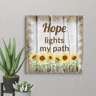 "Hope Lights my Path " Canvas Print Wall Art - Gratitude and Joyful Living